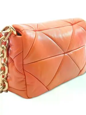 Prada Quilted Chain Shoulder Bag - Orange