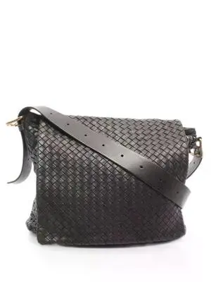 Bottega Veneta 2000s Intrecciato Shoulder Bag - Black