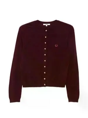 Maje Embroidered Wool Cardigan