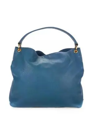 Prada Large Vitello Daino Logo-embossed Tote Bag