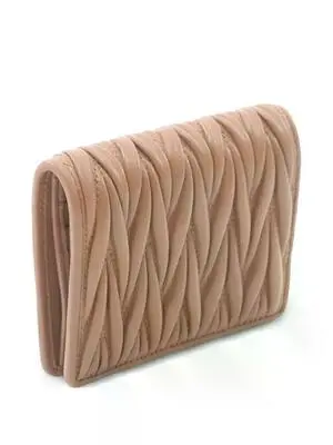 Miu Miu 2020s Quilted Bi-fold Wallet - Brown