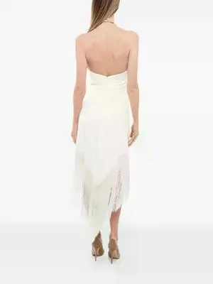 JIL SANDER Halterneck Fringed Dress