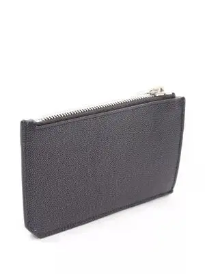 Saint Laurent 2020s Fragment Zip-pouch Card Case - Black