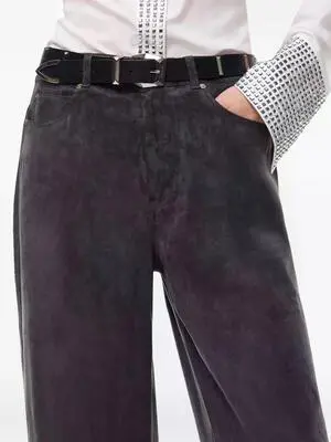Pinko Sueded Finish Wide Leg Trousers