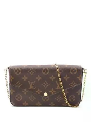 LOUIS VUITTON Monogram Felicie Shoulder Bag - Brown