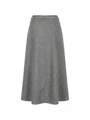 Peserico Wrap-style Belted Midi Skirt