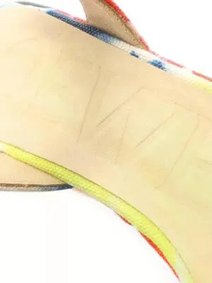 Loewe Tie-dye Canvas Platform Wedge Sandals