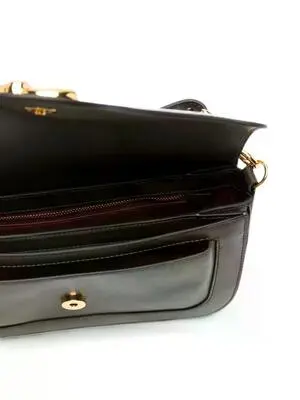 COCCINELLE Leather Shoulder Bag With Logo Plaque