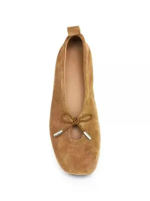 ALOHAS Rosalind Bow-detail Suede Ballet Flats