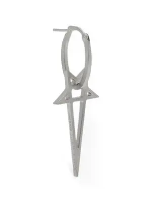 Rick Owens Pentagram Earrings - Silver