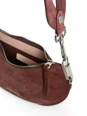 COCCINELLE Sunup Suede Crescent-shaped Shoulder Bag