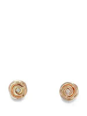 Dior 2022 Rose Couture Diamond Earrings - Gold