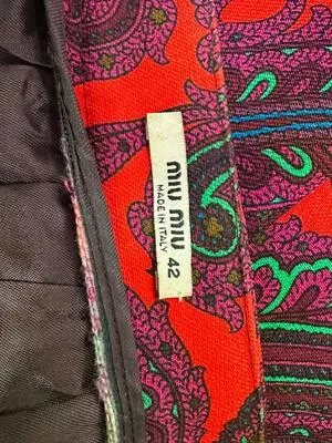 Miu Miu Paisley-print A-line Mini Skirt