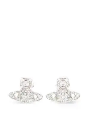 VIVIENNE WESTWOOD Carmela Bas Relief Orb Motif Earrings - Silver