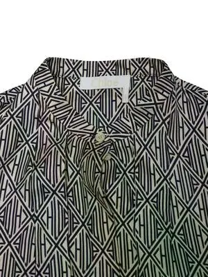 Chloé Logo-print Silk Handkerchief Hem Dress