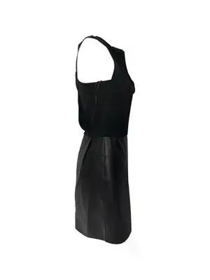 Roland Mouret Halterneck Leather Mini Dress