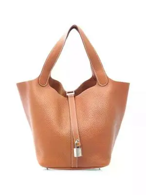 Hermès 2016 Mm Picotin Lock Leather Handbag - Brown