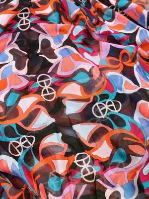 Hermès 2010s Fleurs Miroir H Rond Mini Dress