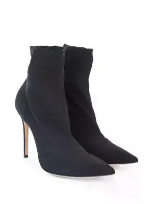 GIANVITO ROSSI Elite Stretch-knit Ankle Boots - Black