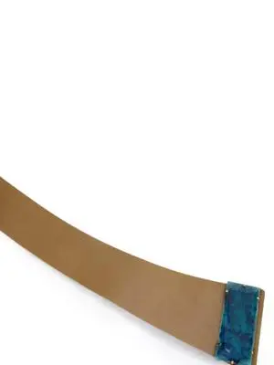 Alberta Ferretti Leather Buckle Belt