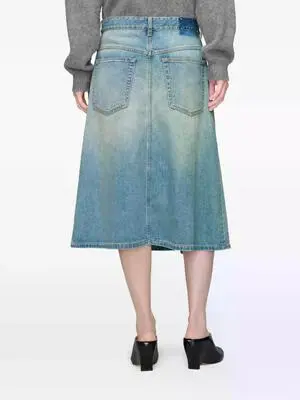 MAISON MARGIELA Wrap-design Denim Midi Skirt