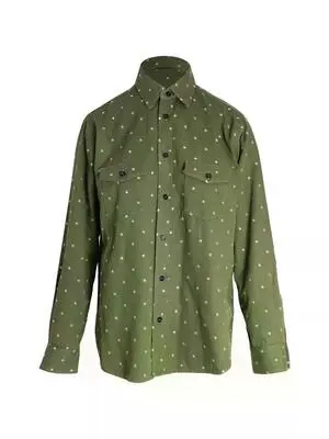Saint Laurent Star-embroidered Button-up Shirt