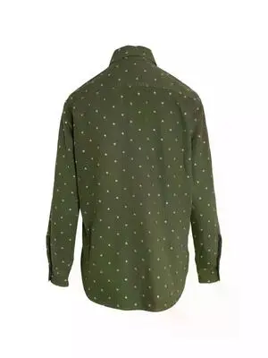 Saint Laurent Star-embroidered Button-up Shirt