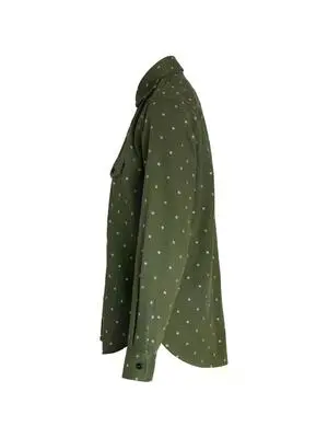 Saint Laurent Star-embroidered Button-up Shirt