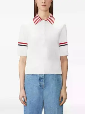 Thom Browne Stripe-detail Polo Shirt