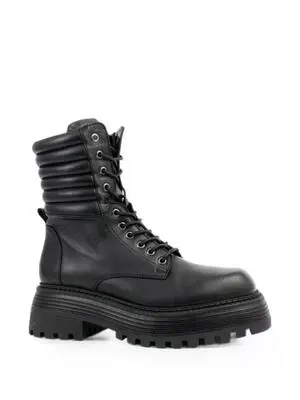 SERGIO MORETTI FIRENZE Padded-collar Lace-up Ankle Boots