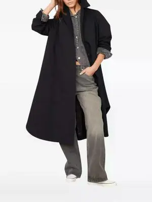 Officine Générale Freya Single-breasted Wool Coat - Blue