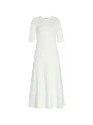 Gabriela Hearst Short-sleeve Midi Dress - Neutrals