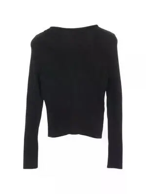 Celine Ribbed Knit Triomphe Cardigan