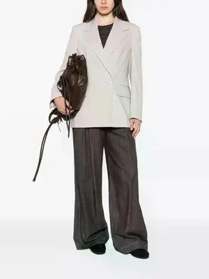 Liviana Conti Double-breasted Notched Lapel Blazer