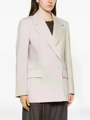 Liviana Conti Double-breasted Notched Lapel Blazer