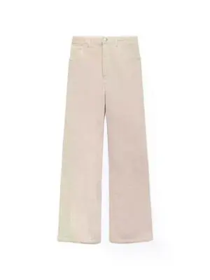 Marni Marni Off-White Corduroy Flared Trousers Neutrals