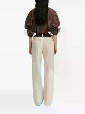 Marni Off-white Corduroy Flared Trousers - Neutrals