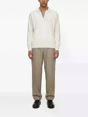 LARDINI Contrast-trim Raglan-sleeve Sweater