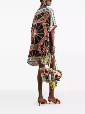Dolce & Gabbana Carretto-print Twill Kaftan Dress