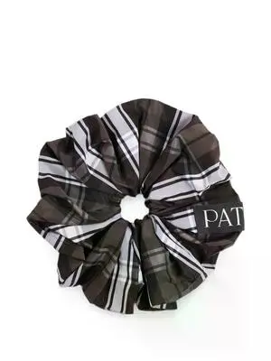 PATOU Volume Check-pattern Scrunchie - Brown