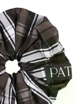 PATOU Volume Check-pattern Scrunchie