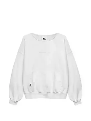 TWOJEYS Kangaroo-pocket Sweatshirt - White