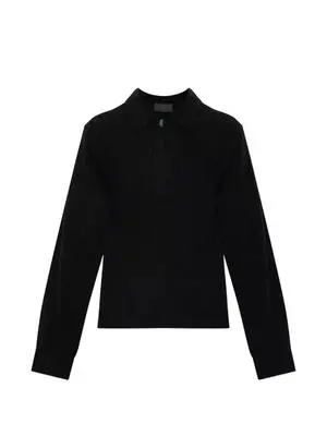 HAIKURE Ash Polo Sweater - Black