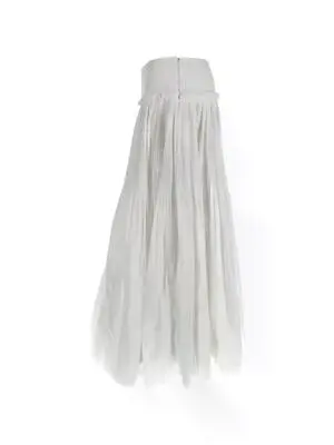 Alberta Ferretti Pleated Maxi Skirt