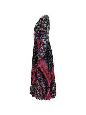 Valentino Garavani Floral Pleated Maxi Dress