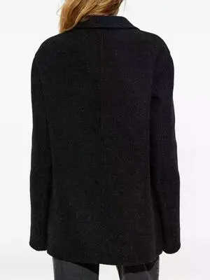 JIL SANDER Virgin Wool Herringbone Coat