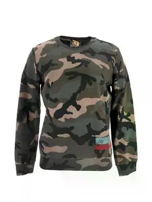 Valentino Garavani 2016 Camouflage Distressed Sweatshirt - Green