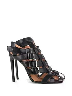 Roland Mouret Buckled Leather Sandals - Black