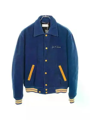 Saint Laurent 2010s Corduroy Bomber Jacket - Blue