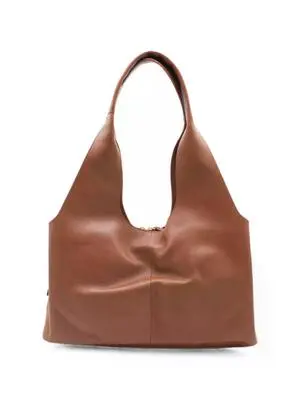 COCCINELLE Logo-plaque Pebbled-leather Shoulder Bag